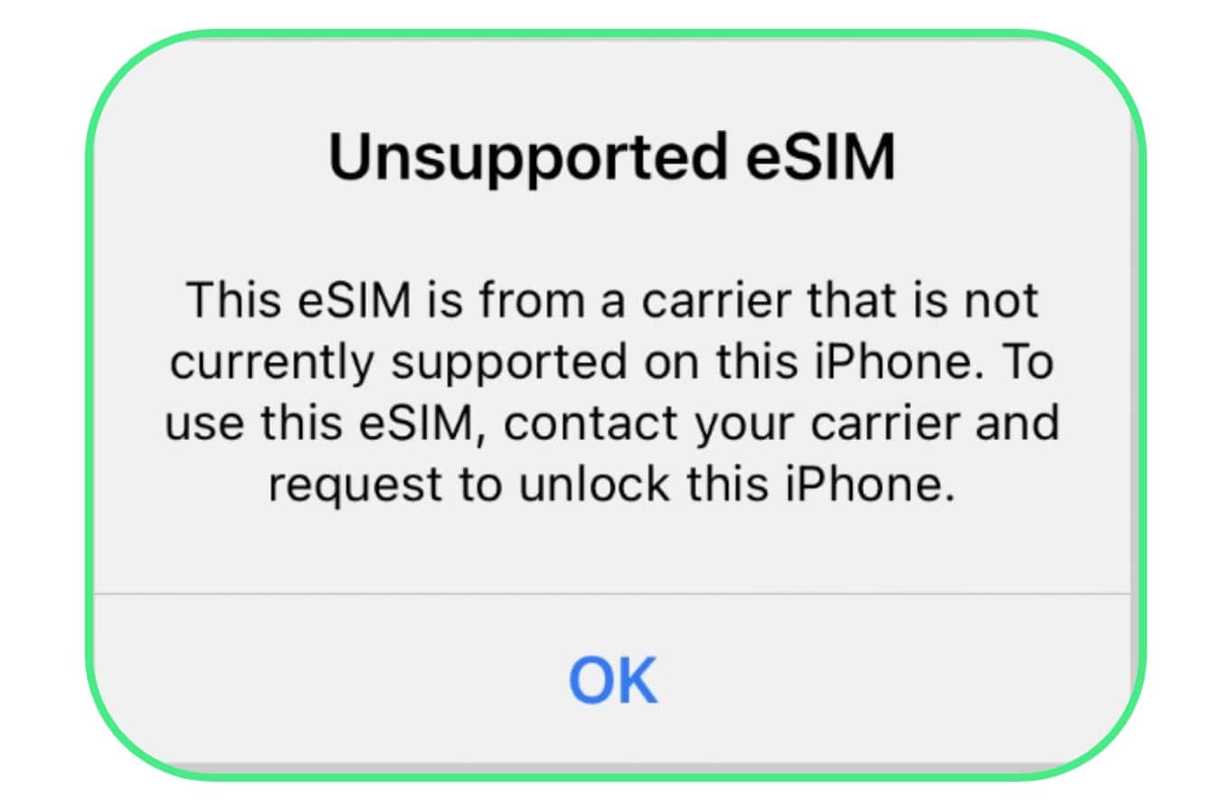 How to Fix "unsupported eSIM" Error on iPhone