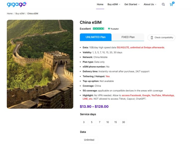 China Unicom SIM cards & eSIMs: Tourist Guide 2025