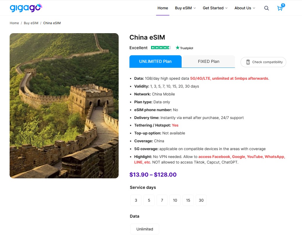 China Telecom SIM cards & eSIMs: Guide for Tourists 2025